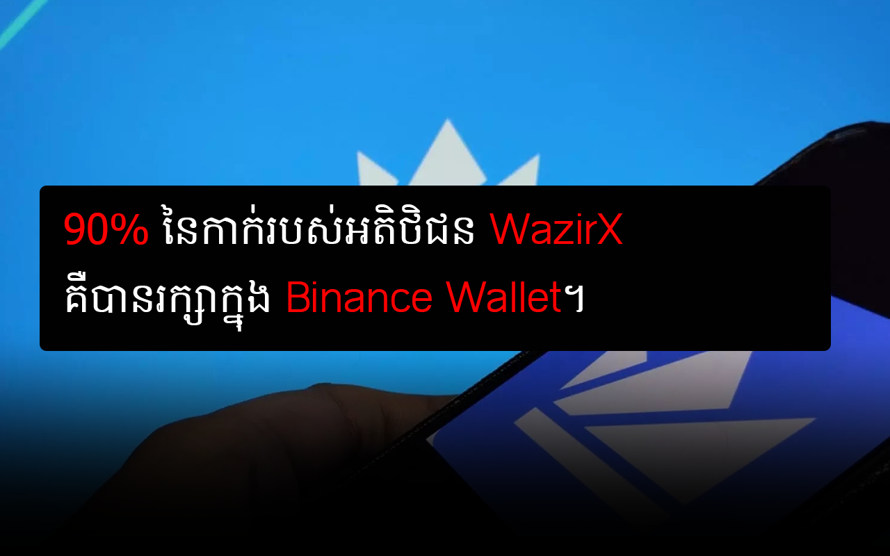 90% នៃកាក់របស់អតិថិជន WazirX រក្សាទុកក្នុង Binance Wallet - khrypto